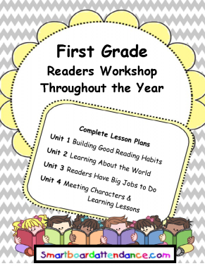 Readers Workshop Units 1–4 Yearly Lesson Plan Bundle First Grade ...