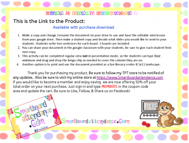 Distance Learning- Roll and Write a Silly Sentence Using Google Slide ...