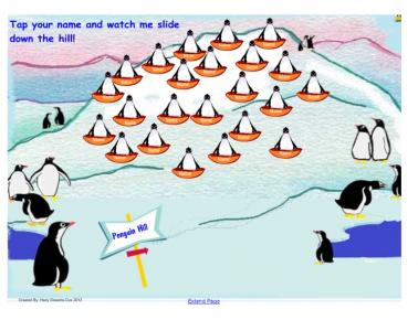 Smartboard Attendance: Animated Penguin Attendance - Smartboard ...