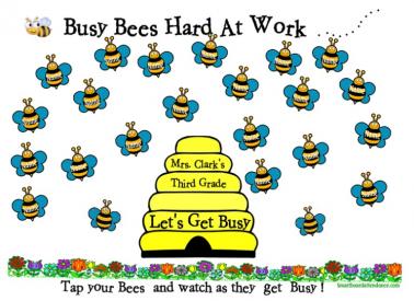 Busy Bees Animated Smartboard Attendance - Smartboard Attendance.Com