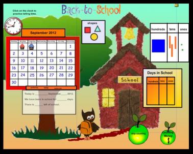 Smartboard Daily Calendar Math throughout the Year for grade 1-3 Multi ...