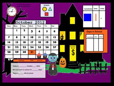 Smartboard Daily Calendar Math throughout the Year for grade 1-3 Multi ...