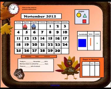 Smartboard Daily Calendar Math throughout the Year for grade 1-3 Multi ...