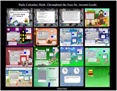 Smartboard Daily Calendar Math throughout the Year for grade 1-3 Multi ...