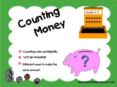 Counting Money Smartboard Lesson/Activities Grades 1-3 - Smartboard ...
