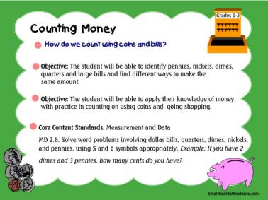 Counting Money Smartboard Lesson/Activities Grades 1-3 - Smartboard ...