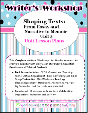 Shaping Texts from Essay and Narrative to Memoir - Smartboard ...