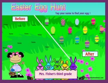 Smartboard Easter Egg Attendance - Smartboard Attendance.Com