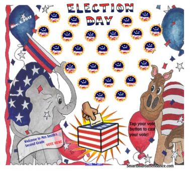 Election Day Smartboard Attendance - Smartboard Attendance.Com
