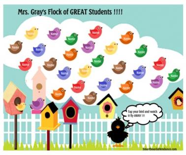 A Flock of GREAT Students Animated Attendance File - Smartboard ...