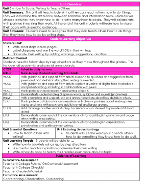 Writers Unit 3 How to Books: Writing to Teach Others, Kindergarten ...