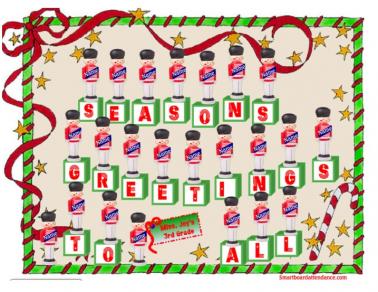 Seasons Greeting Smartboard Attendance File - Smartboard Attendance.Com
