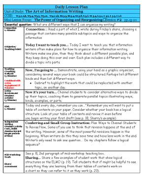 The Art of Information Writing Grade 3 , Unit 2, Lesson Plan Bundle ...