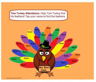 Smartboard Attendance- Tom Turkey Animated Attendance - Smartboard ...
