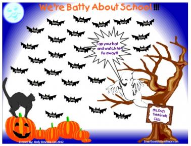 Smartboard Attendance- We're Batty About School - Smartboard Attendance.Com