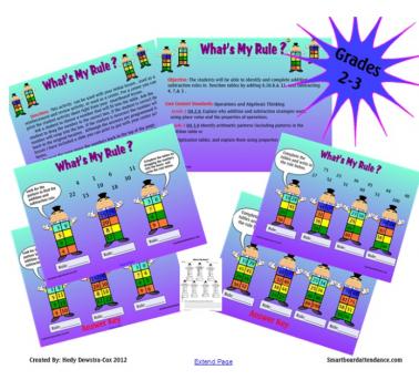 Smartboard Lesson/Activity What's My Rule Grade 2-3 - Smartboard ...