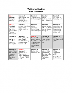 Writers Workshop Unit 2 Writing for Readers, Kindergarten Bend I ...