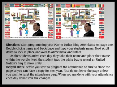 Martin Luther King Jr Smartboard Attendance - Smartboard Attendance.Com