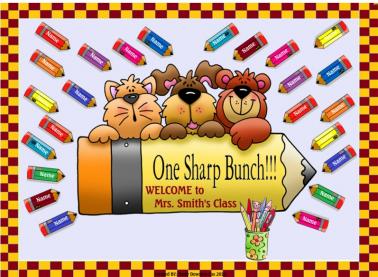 Attendance -One Sharp Bunch Animated Smartboard Attendance - Smartboard ...