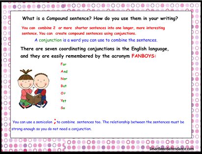 Distance Learning Compound Sentences interactive activities using ...