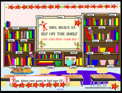 Elf on the Shelf Smartboard Attendance - Smartboard Attendance.Com