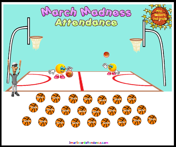 March Madness Attendance! - Smartboard Attendance.Com