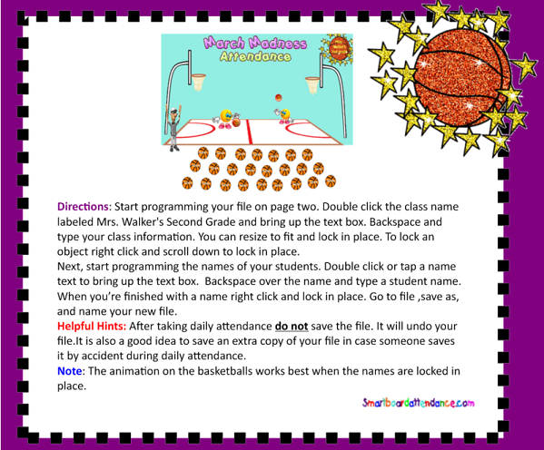 March Madness Attendance! - Smartboard Attendance.Com