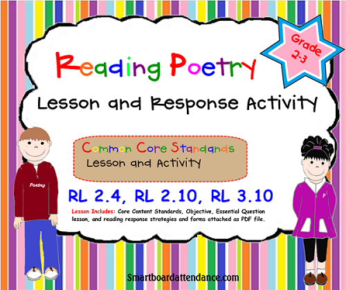 Reading Poetry Smartboard Lesson and Activity - Smartboard Attendance.Com