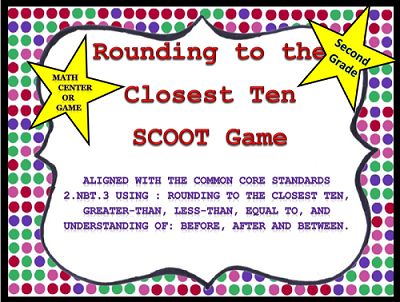 Rounding to the Nearest Ten Scoot Game or Math Center - Smartboard ...