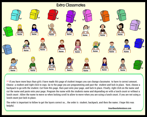 Welcome Back ! Let's Unpack, Smartboard Attendance with Lunch Count ...
