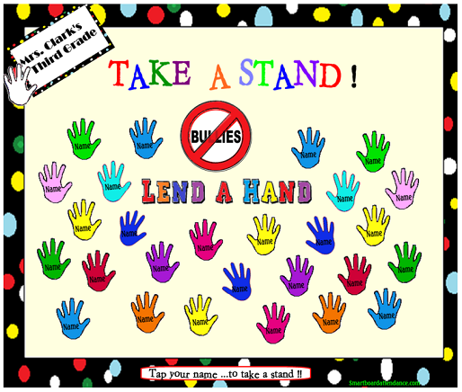 Take a Stand and Lend a Hand Smart board Attendance - Smartboard ...